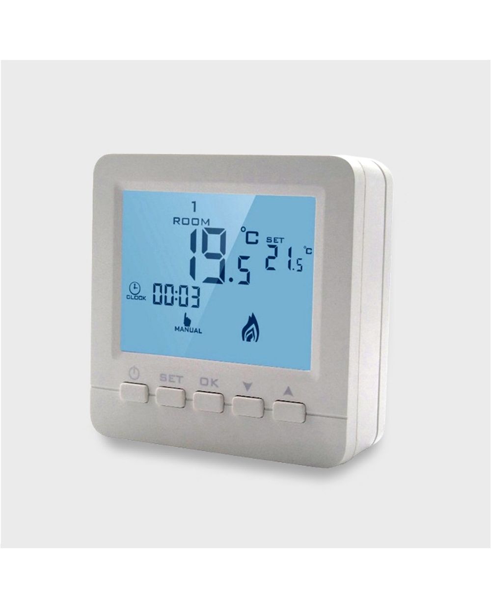 Termostato digital con botón programable - Hidrogas Obras